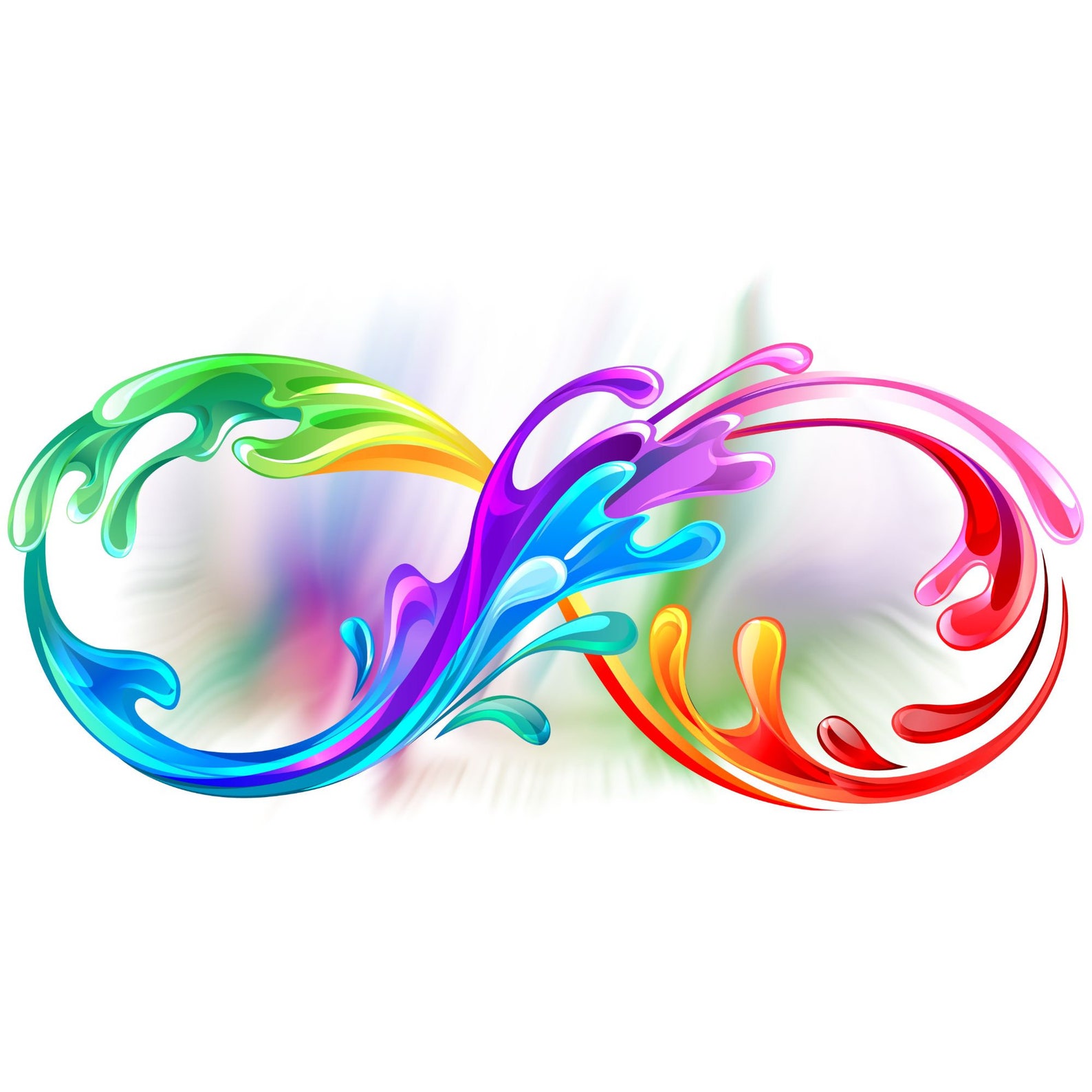 Colorful Infinity Symbol With Designs Bundle of 6 Png Files, Digital ...