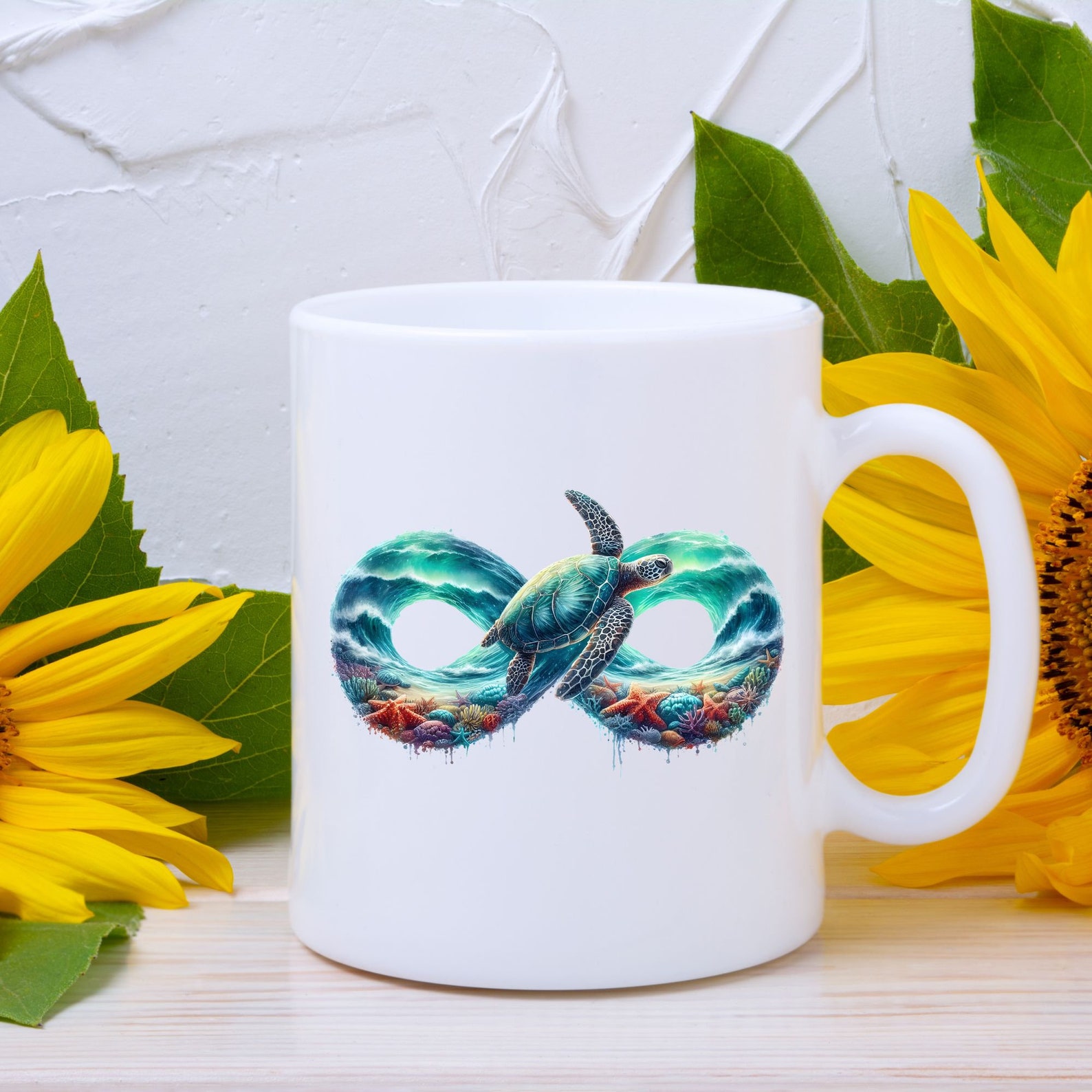 Aquatic Oceanic Infinity Symbol With Sea Turtle Png JPG File, Digital ...