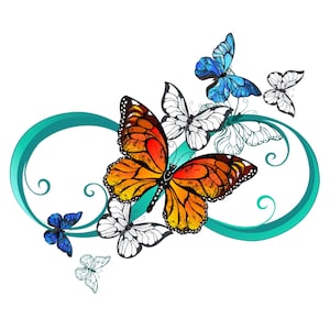 Infinity Symbol With Butterfly Png Bundle | Digital Download | Pod ...