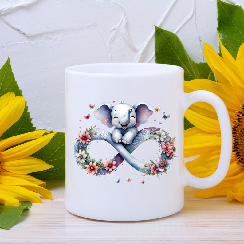 Cute Baby Elephant Infinity Symbol Png JPG File, Digital Download, Pod ...