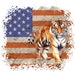 American Flag With Tiger PNG File, Digital Download, Watercolor Art ...