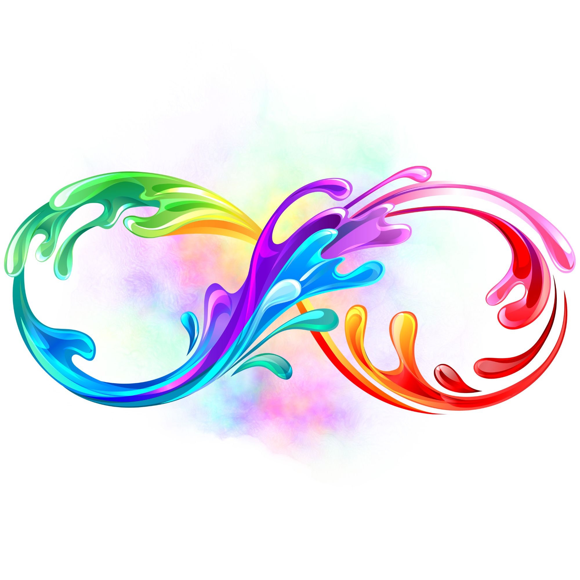 Colorful Infinity Symbol With Designs Bundle of 6 Png Files, Digital ...