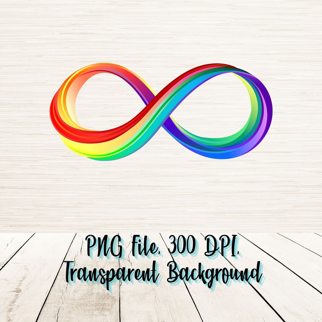 Colorful Rainbow Infinity Symbol Art Png | Digital Download | Pod ...