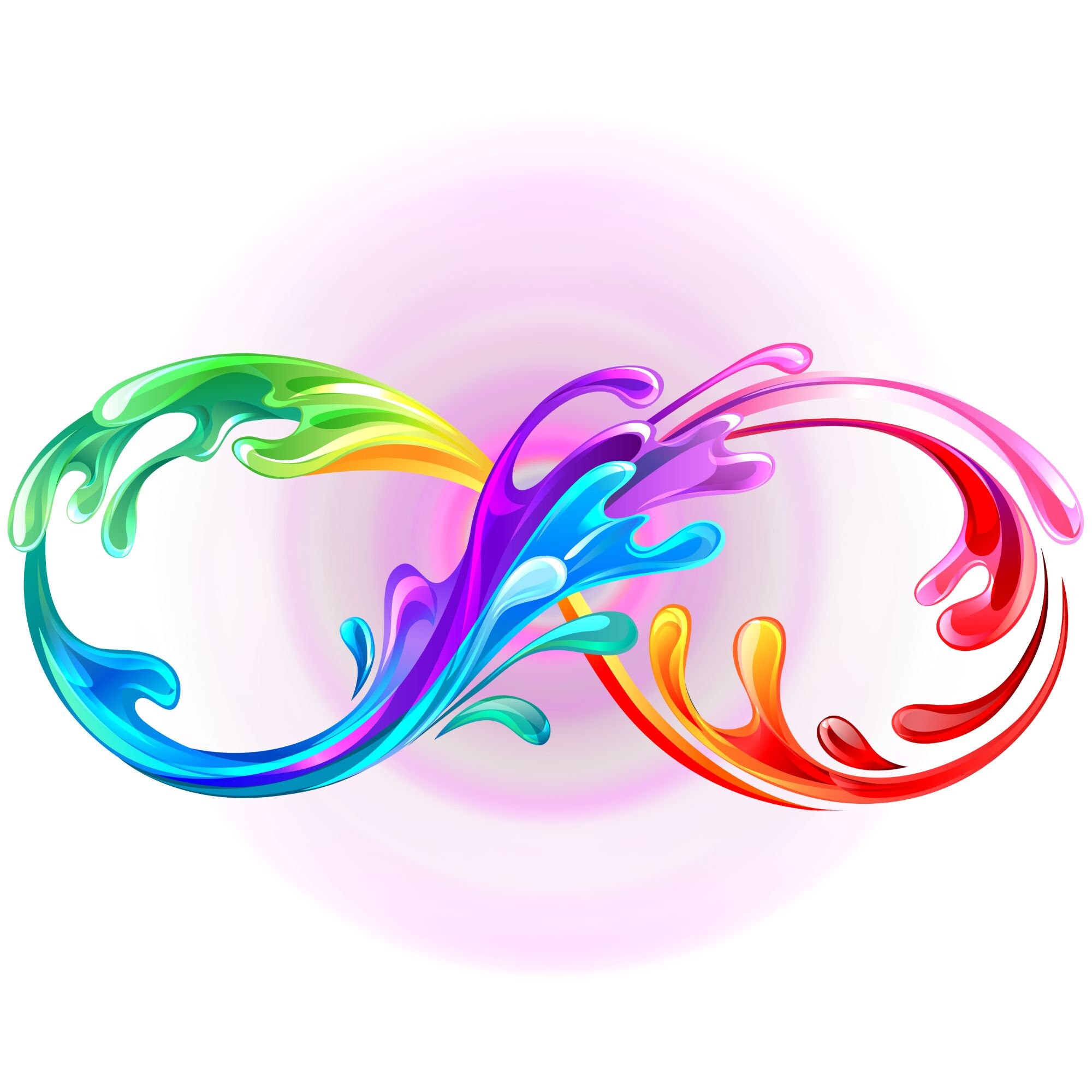 Colorful Infinity Symbol With Designs Bundle of 6 Png Files, Digital ...