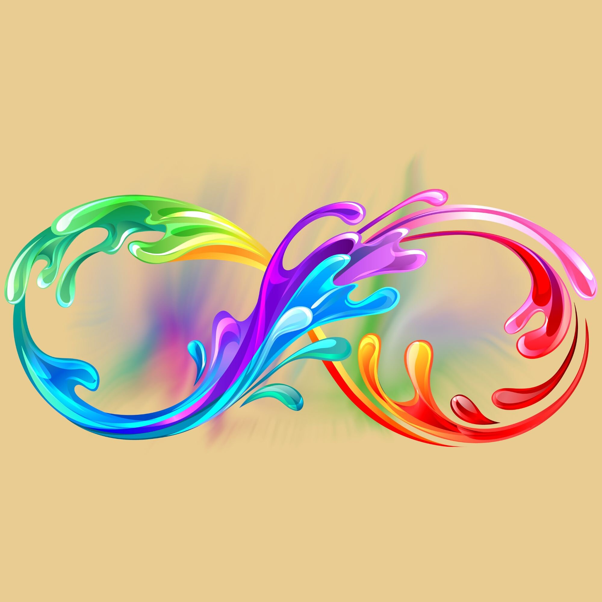 Colorful Infinity Symbol and Transparent Star Cluster Png File, Digital ...