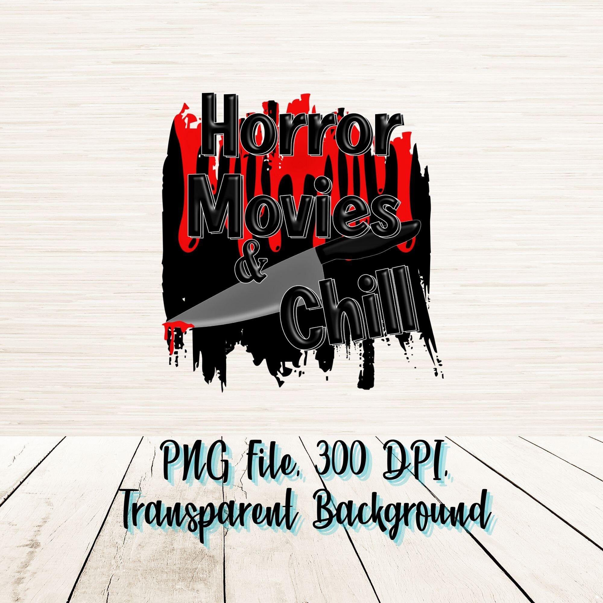 Horror Movie Artwork Png Instant Digital Download Pod Allowed T Shirt ...