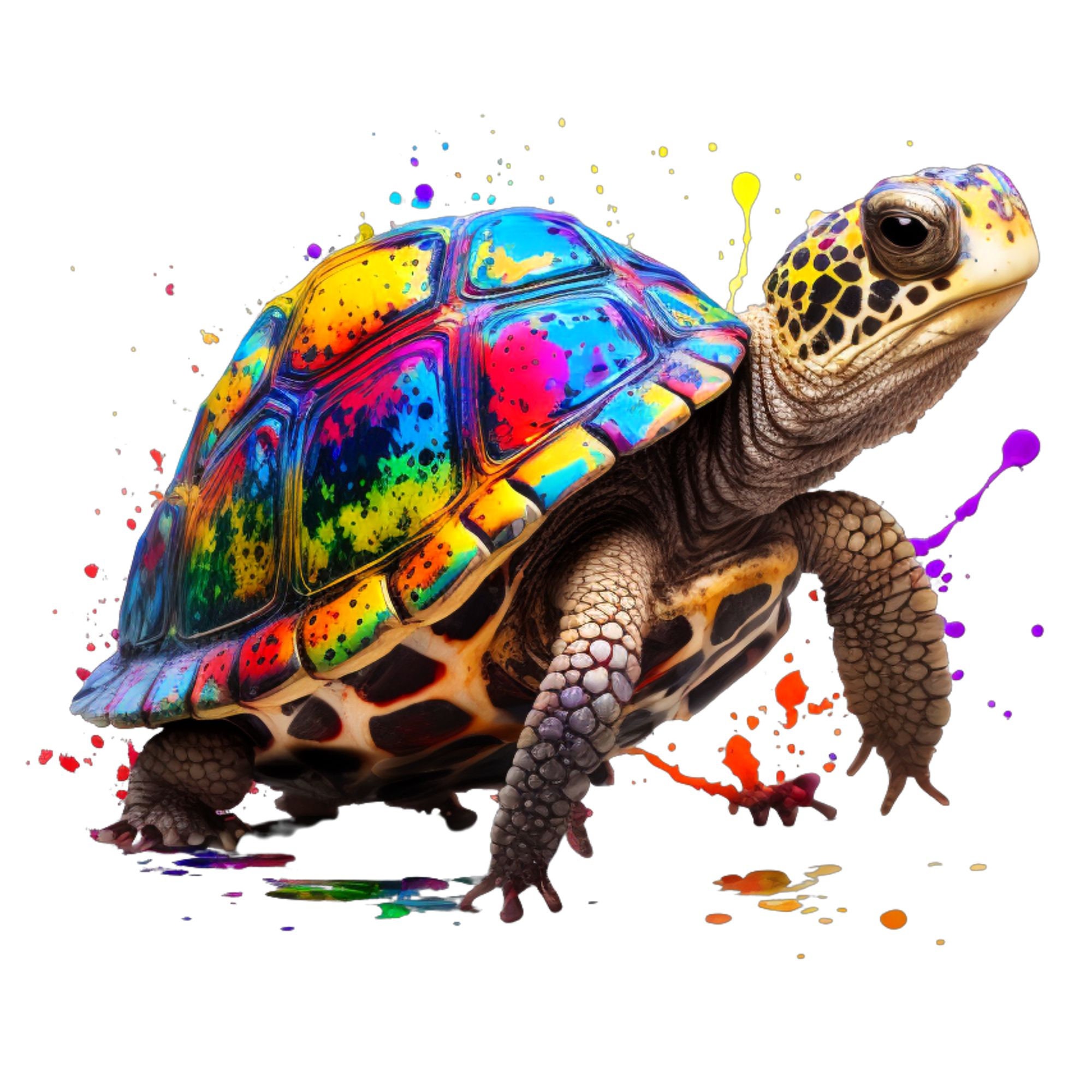Cute Rainbow Box Turtle PNG | Digital Download | Souvenir Tshirt ...