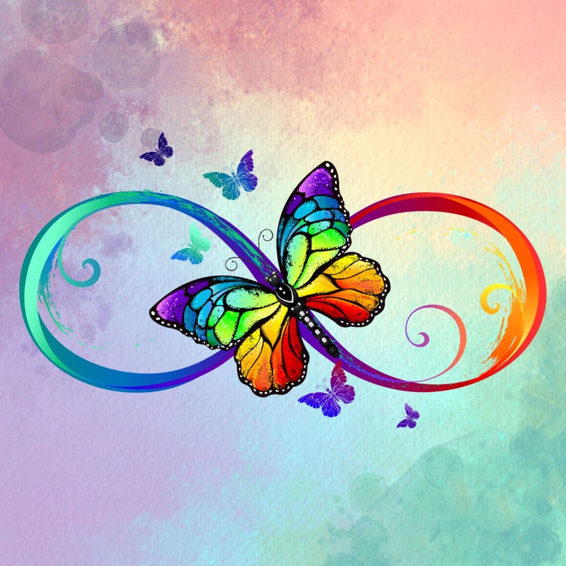 Infinity Symbol With Butterfly Png Bundle | Digital Download | Pod ...