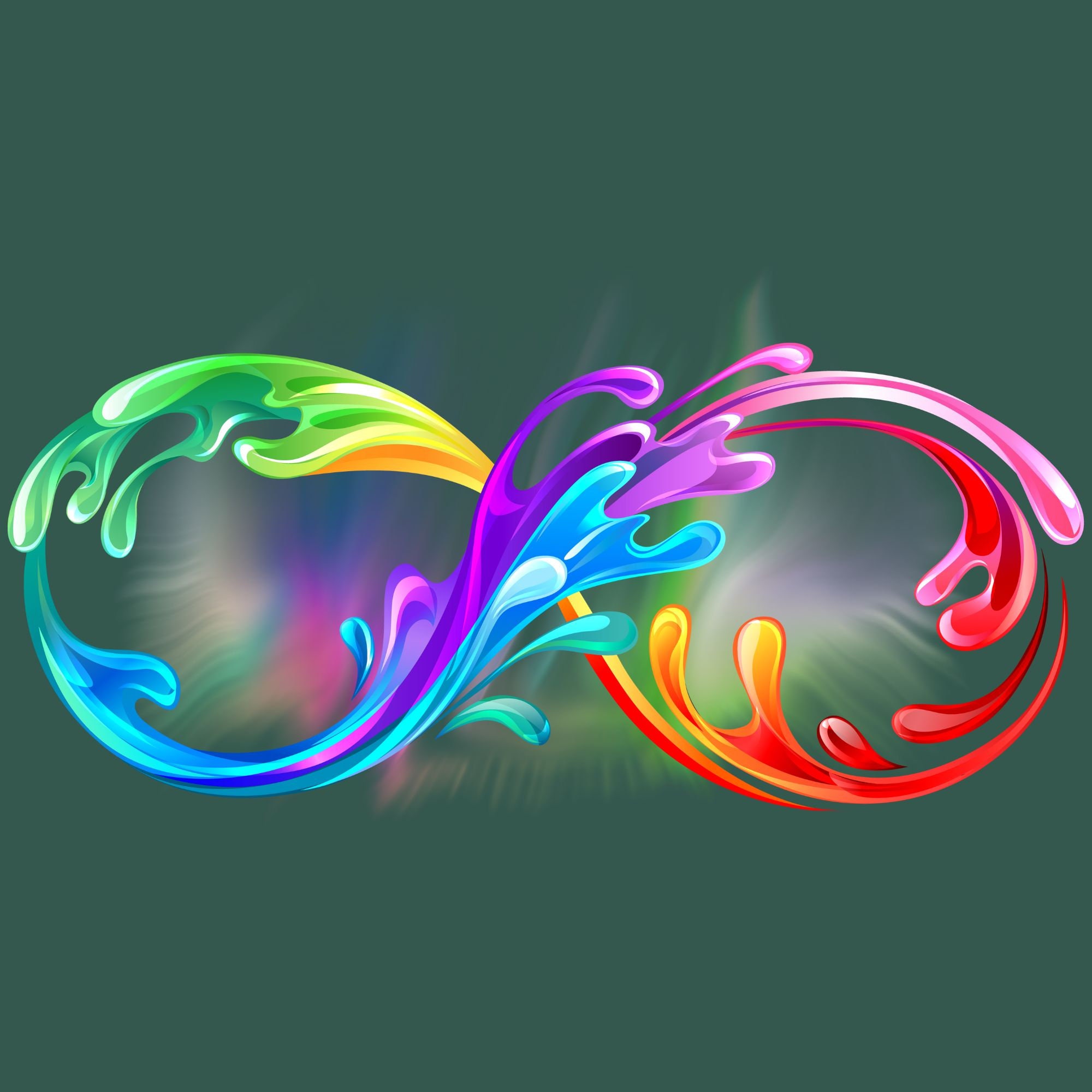 Colorful Infinity Symbol and Transparent Star Cluster Png File, Digital ...
