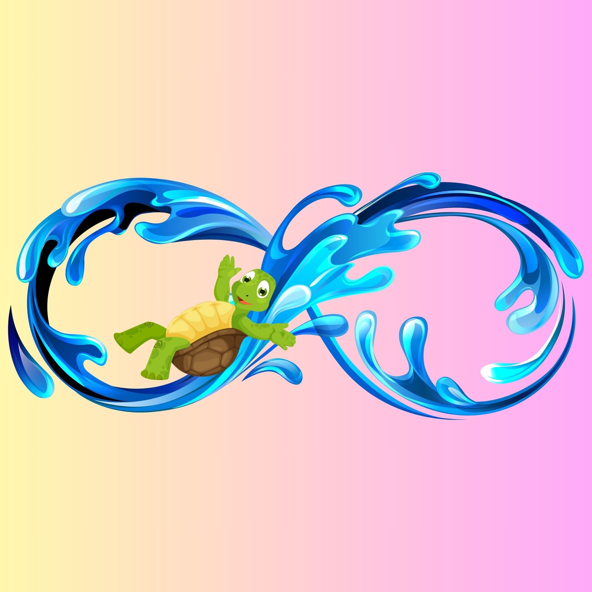Colorful Infinity Symbol With Sea Turtle Png File Digital Download, Pod ...