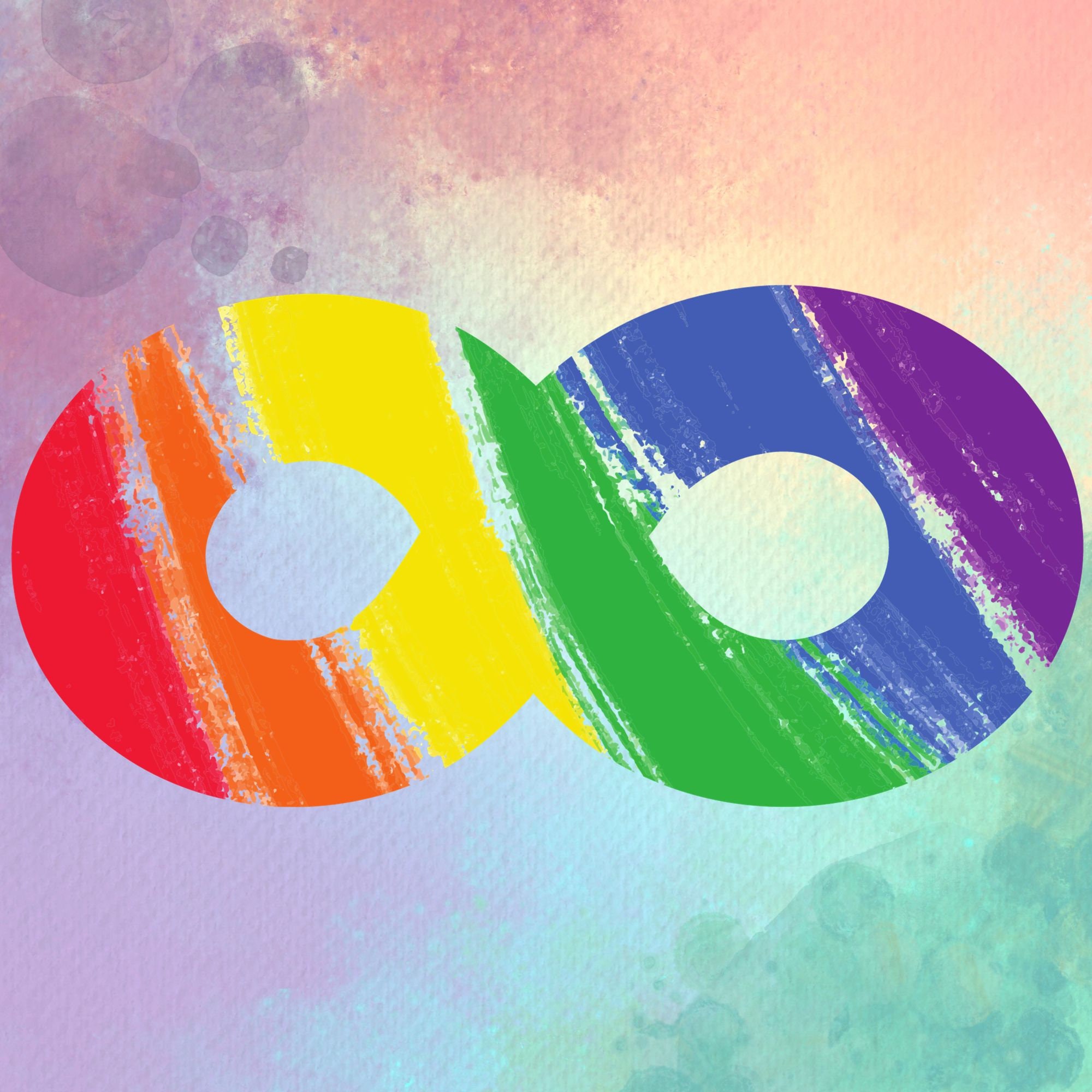 Colorful Rainbow Infinity Symbol Art Png Digital Download Pod Allowed T ...