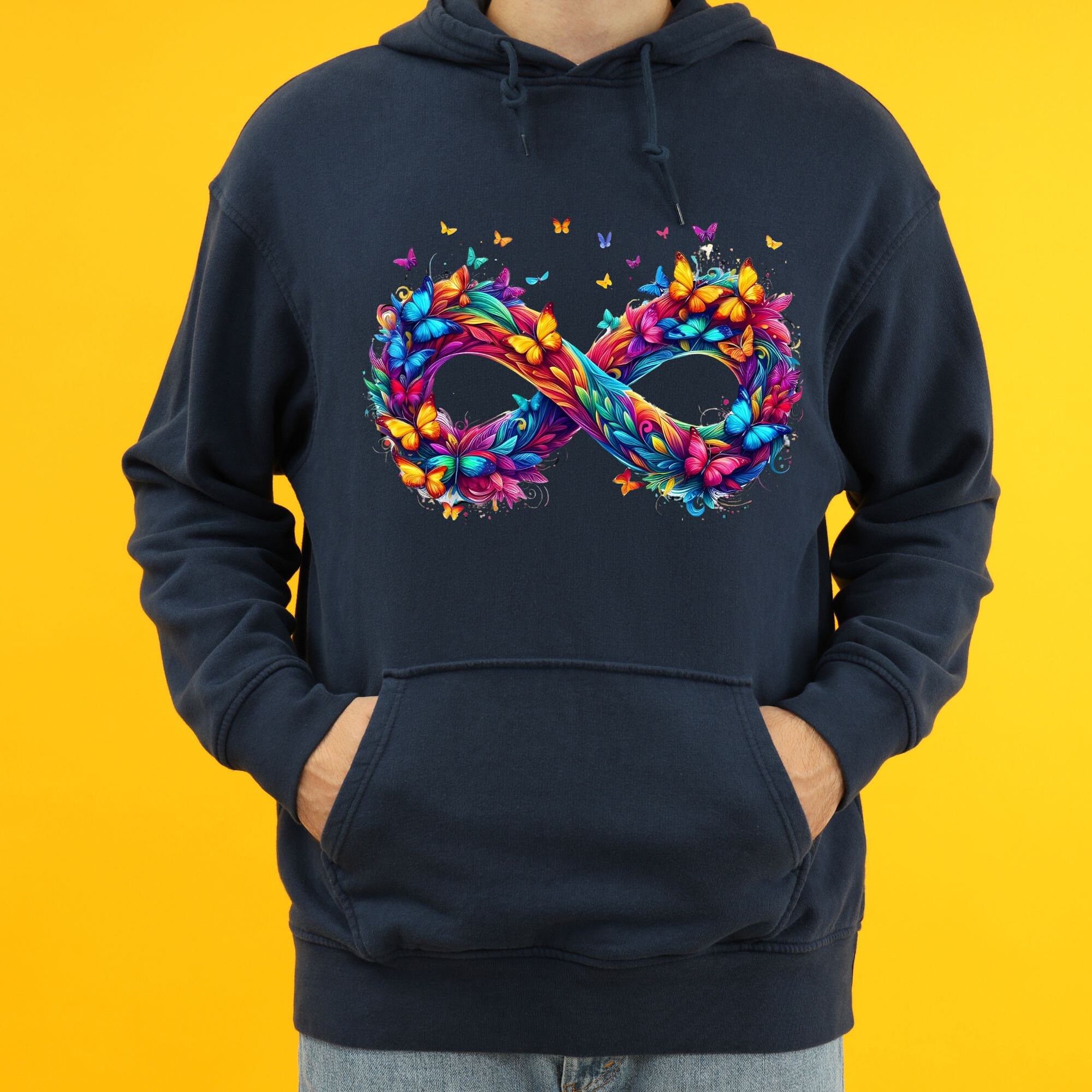 Colorful Infinity Symbol With Butterflies Png, Instant Digital Download ...