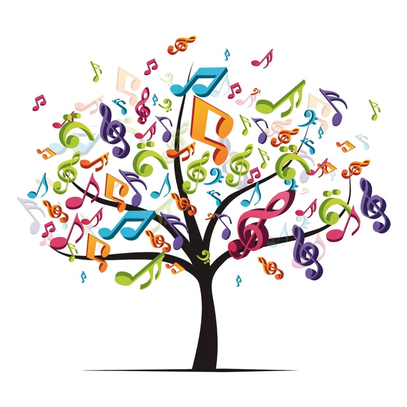 Music Notes Tree Artwork PNG | Digital Download | Musician Png ...