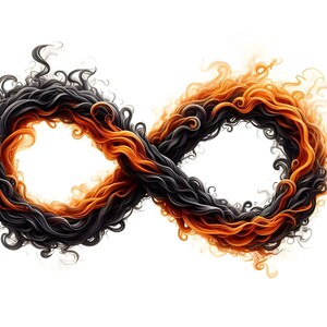 Vibrant Colored Smoke Infinity Symbol JPG File, Bundle of 10 High ...