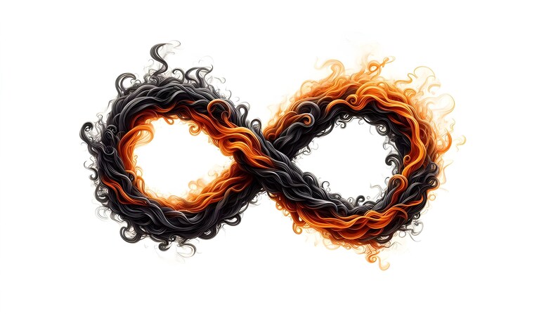 Vibrant Colored Smoke Infinity Symbol JPG File, Bundle of 10 High ...