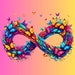 Colorful Infinity Symbol With Butterflies Png, Instant Digital Download ...
