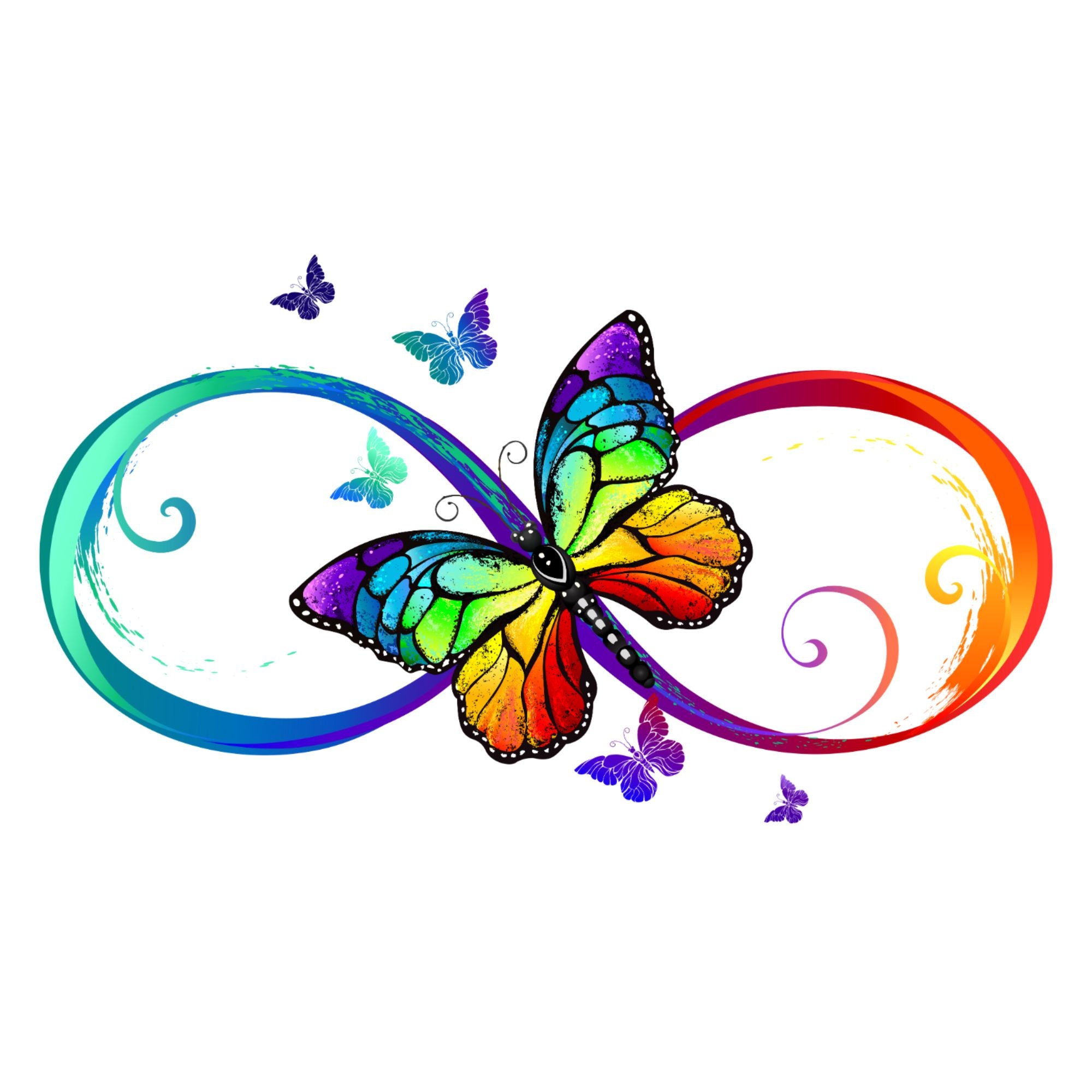 Infinity Symbol With Butterfly Png Bundle | Digital Download | Pod ...