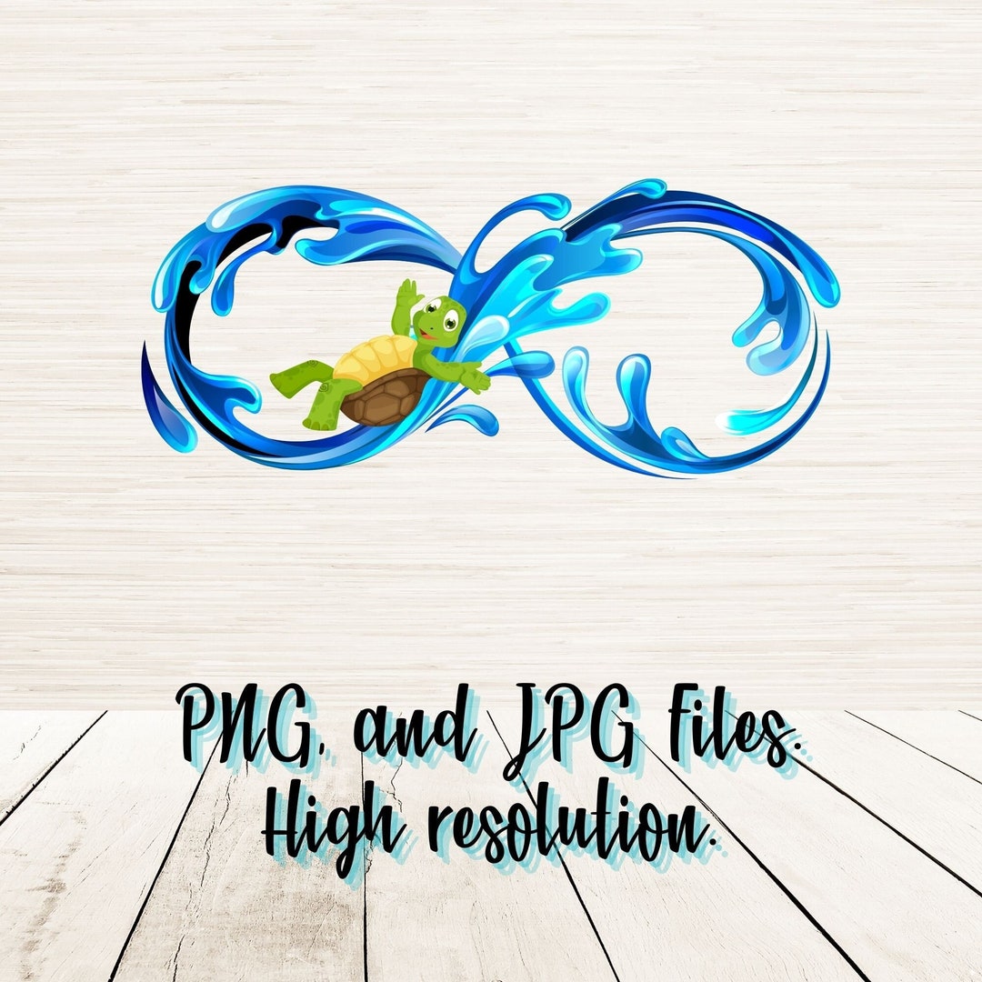 Colorful Infinity Symbol With Sea Turtle Png File Digital Download, Pod ...