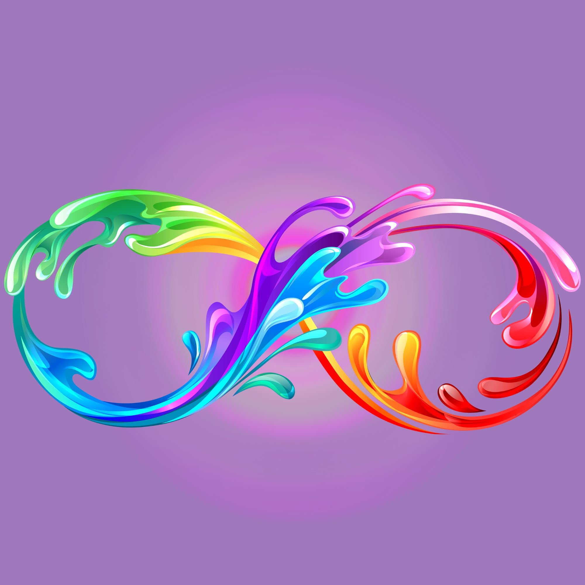 Colorful Infinity Symbol and Transparent Hypnotic Circle Png File ...