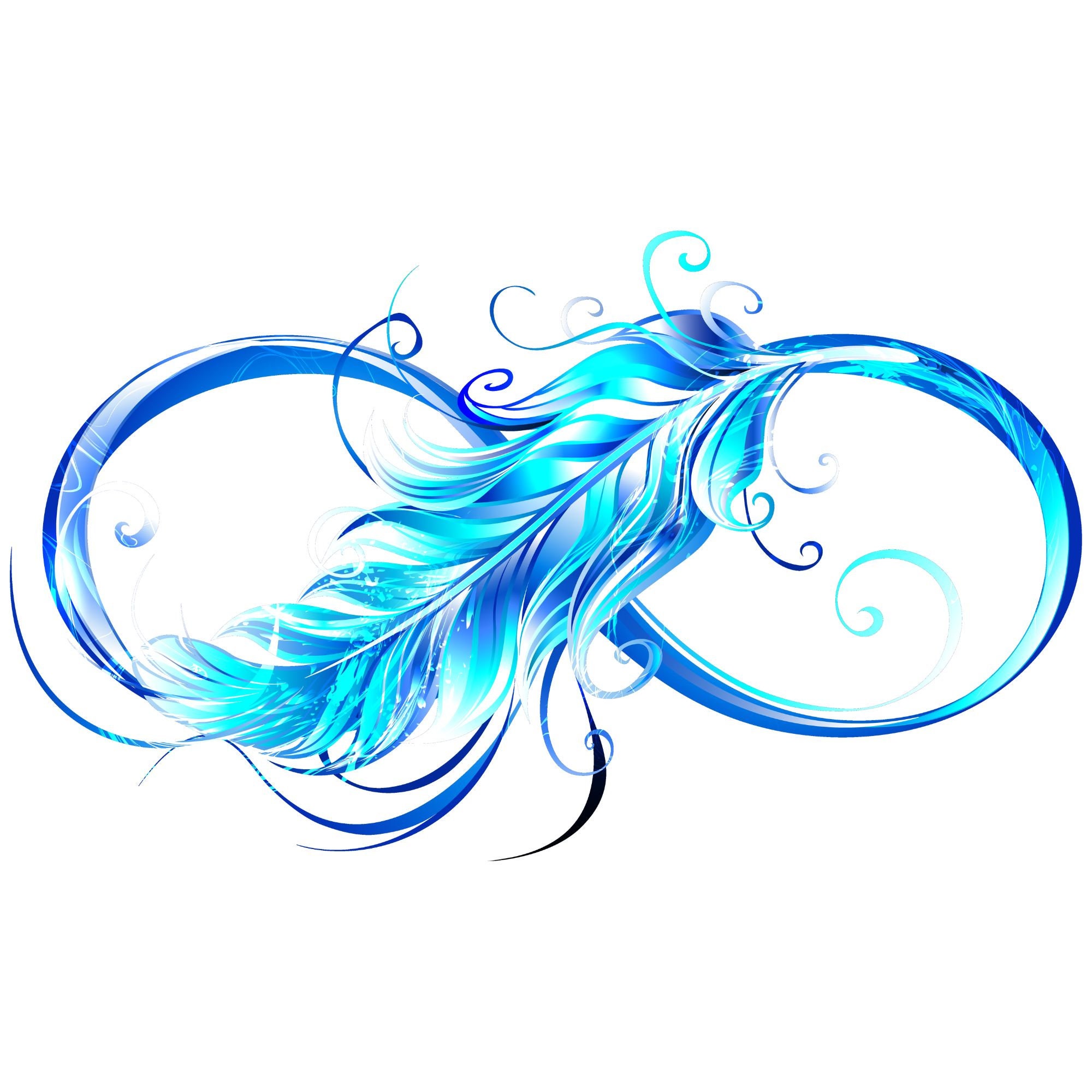 Colorful Infinity Symbol With Feather Png File | Digital Download | Pod ...