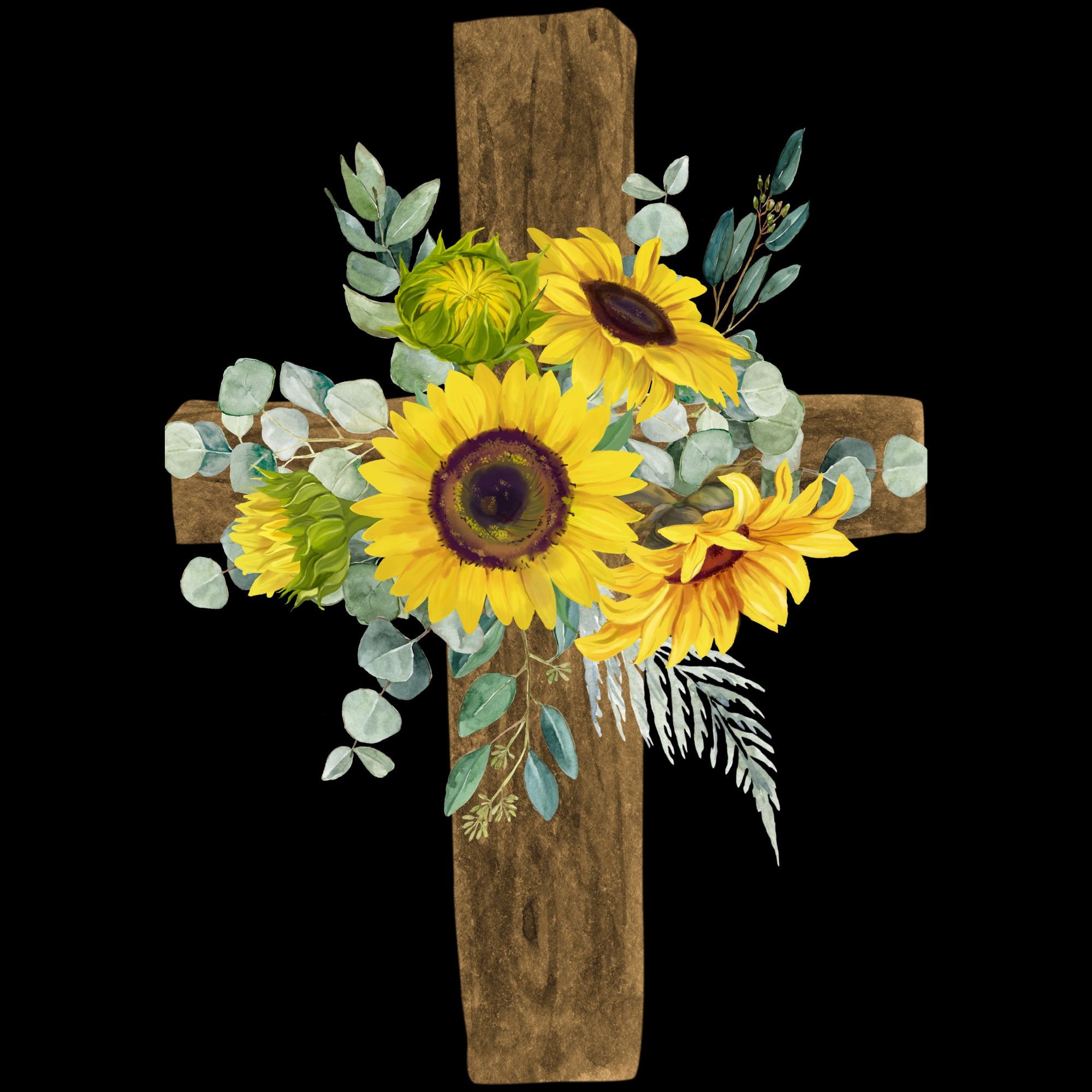 Floral Holy Cross Png | Digital Download | Pod Allowed | Sublimation ...