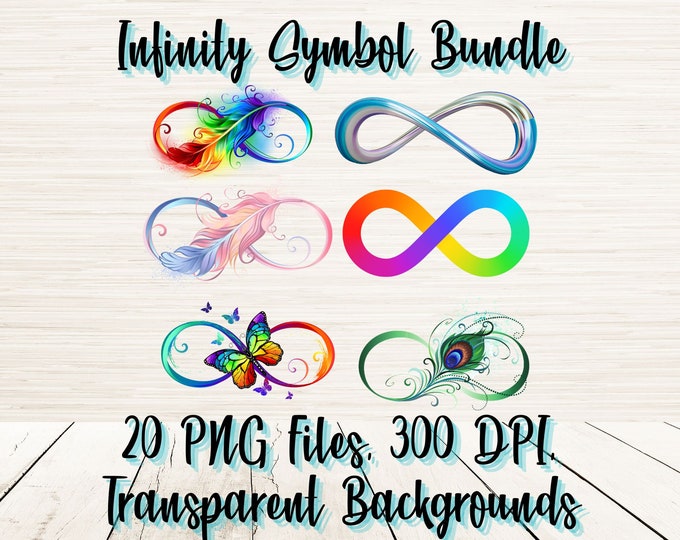Infinity Symbol With Butterfly Png Bundle | Digital Download | Pod ...
