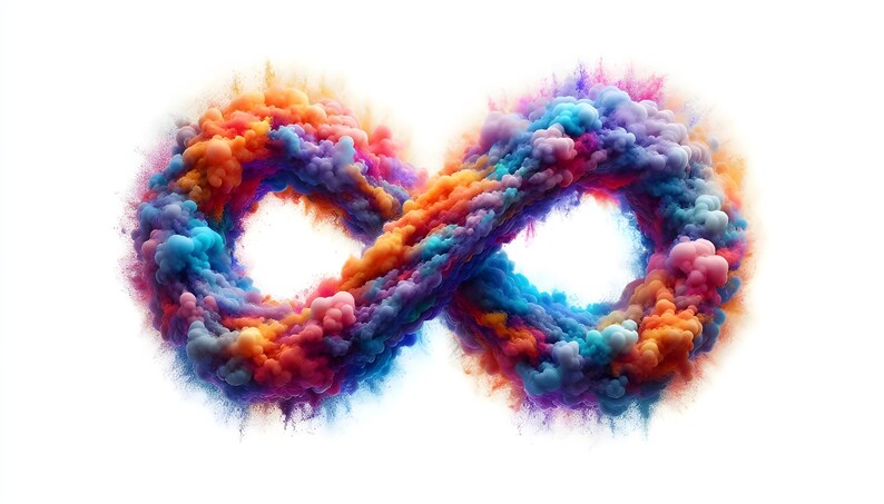 Vibrant Colored Smoke Infinity Symbol JPG File, Bundle of 10 High ...
