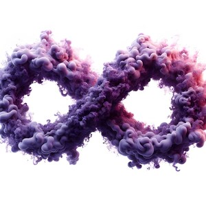 Vibrant Colored Smoke Infinity Symbol JPG File, Bundle of 10 High ...