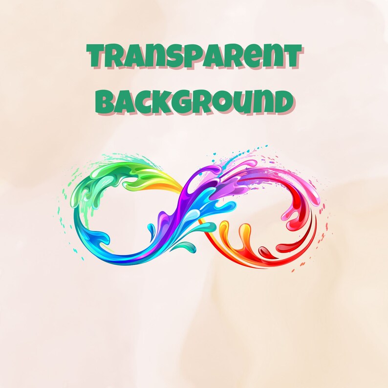 Colorful Infinity Symbol With Splash Png File | Digital Download | Pod ...