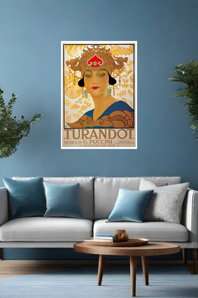 Reproduction Vintage Opera Poster Giacomo Puccini's 'turandot', 1926 ...