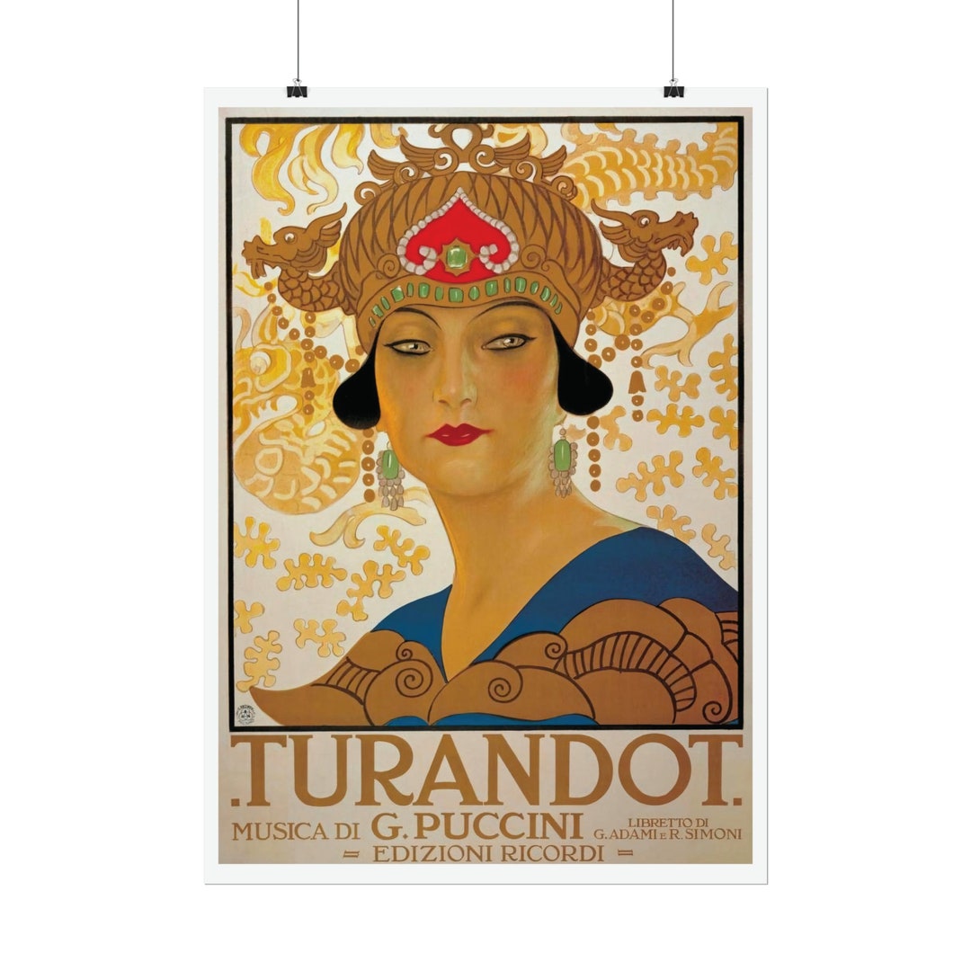 Reproduction Vintage Opera Poster Giacomo Puccini's 'turandot', 1926 ...