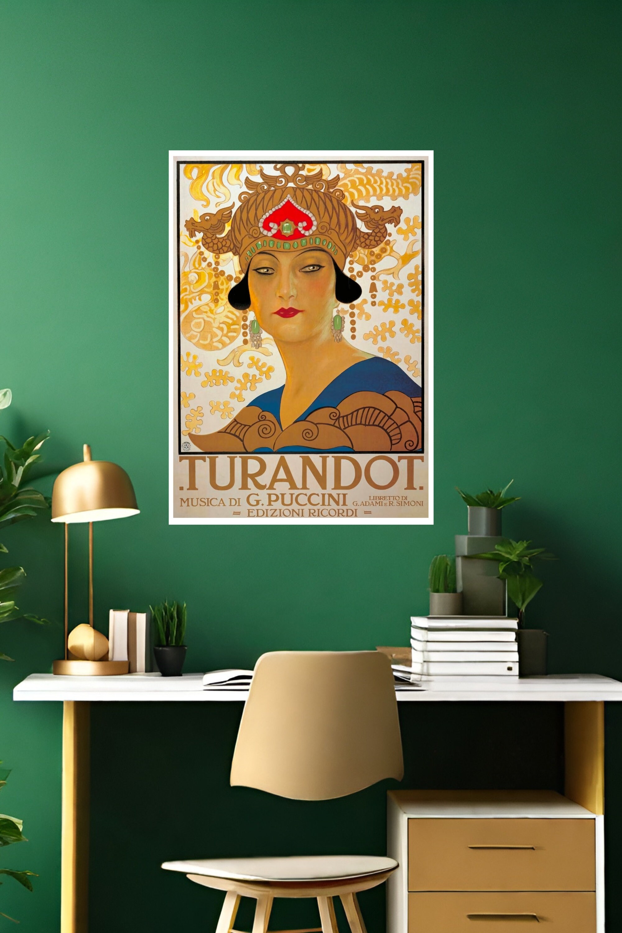 Reproduction Vintage Opera Poster Giacomo Puccini's 'turandot', 1926 ...