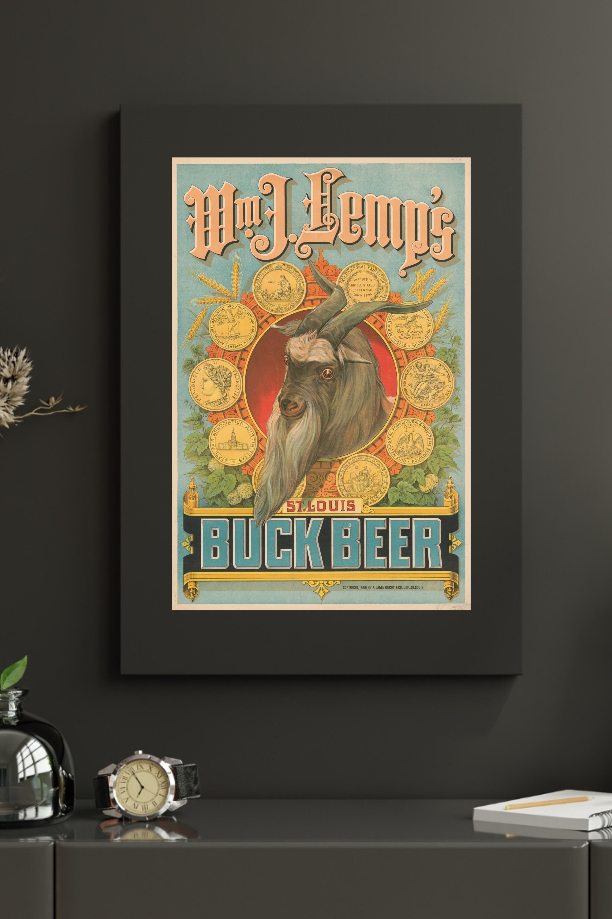 Vintage Beer Ad Poster Digital Download Wm J Lemp's Buck - Etsy