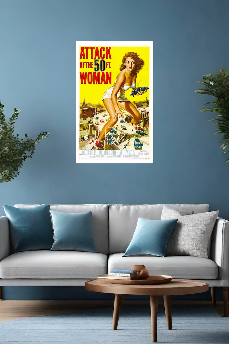 Attack of the 50 Ft. Woman Reproduction Vintage Movie Poster, 1958 ...