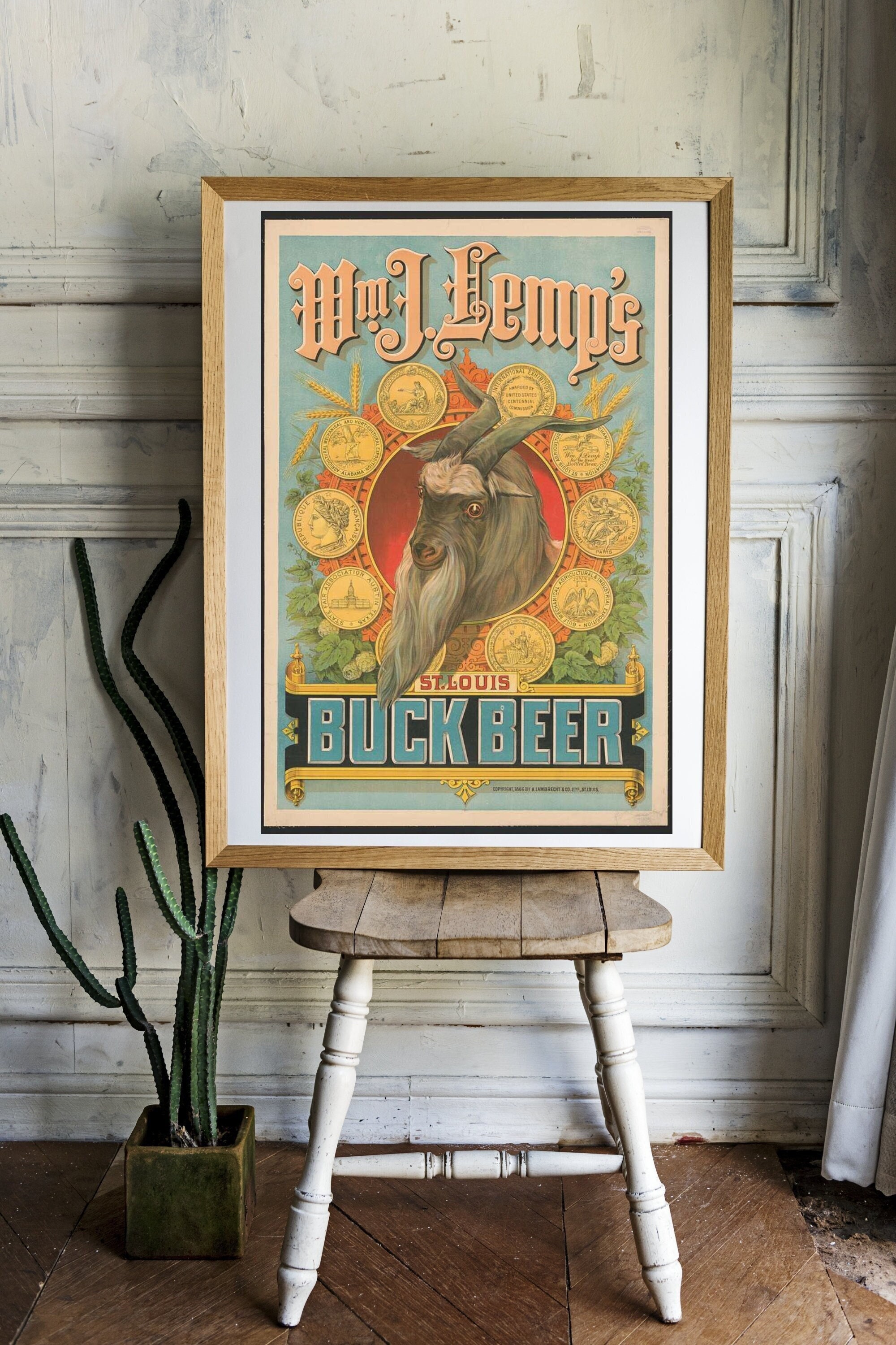 Vintage Beer Ad Poster Digital Download Wm J Lemp's Buck - Etsy