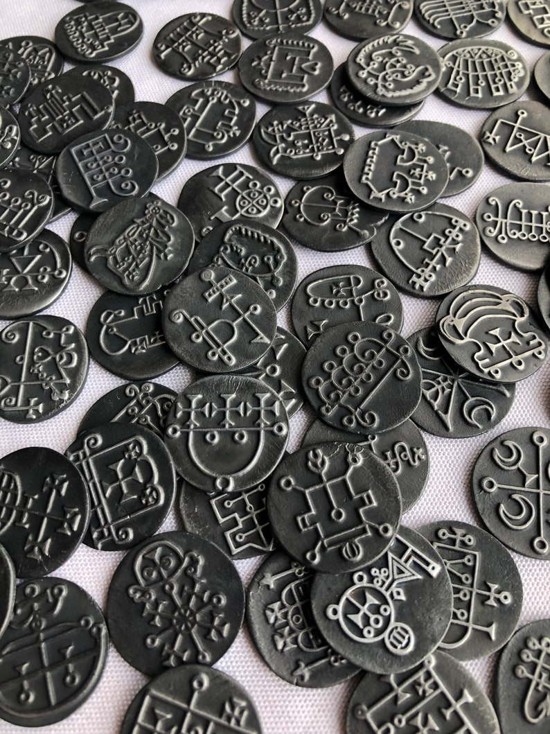 72 Lesser Keys of Solomon-set Goetia Muntenset Goetia-zegels - Etsy ...
