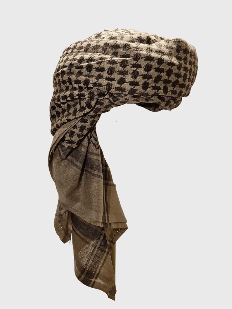 Mens Ready Brown Arab Hat Shemagh Keffiyeh - Etsy