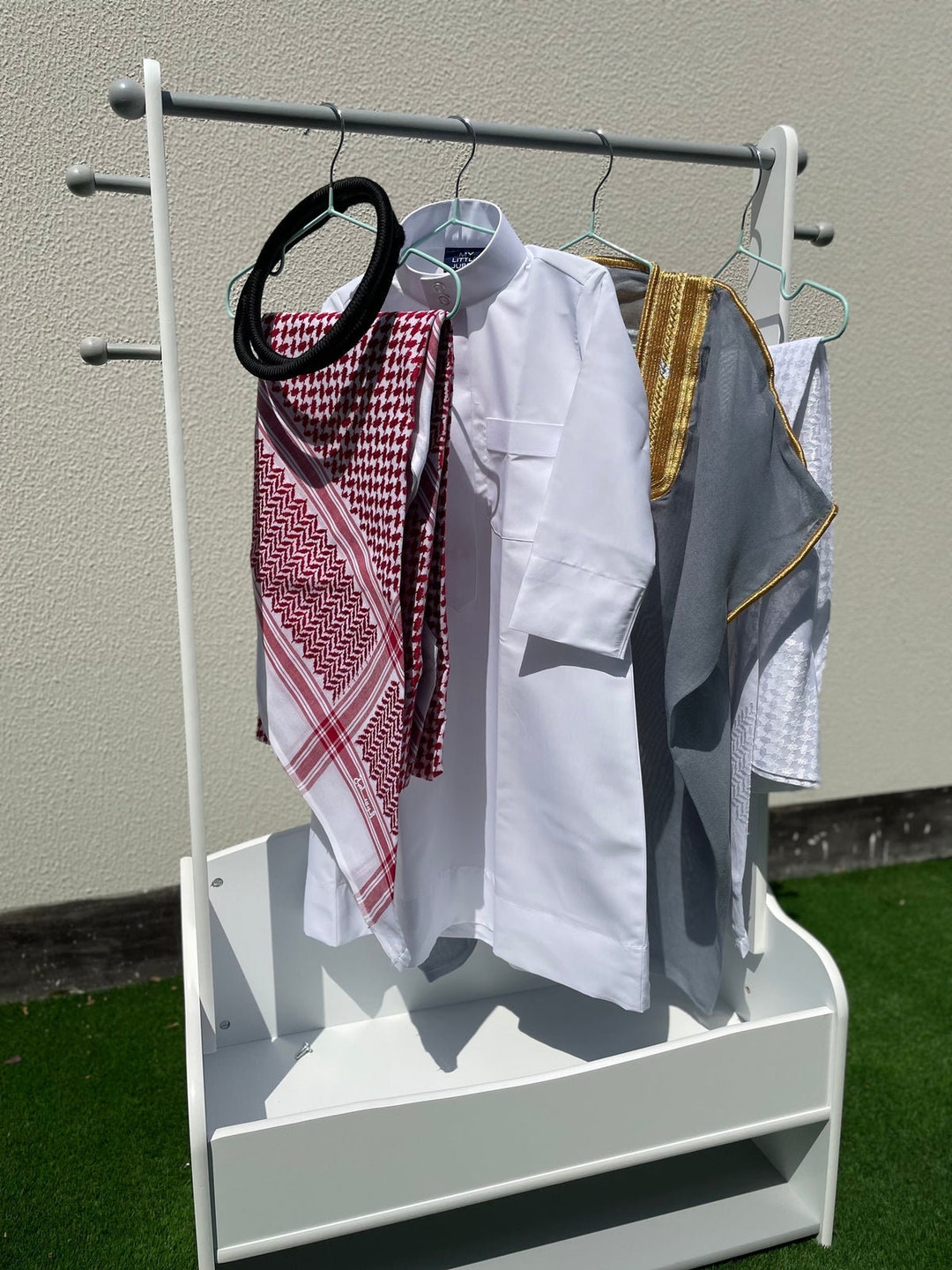 Prestige Baby Boy Thobe Grey Bisht 0 to 12 Months 5 Items Thobes Jubbah ...