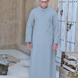 Mens Sky Blue Kuwaiti Thobe - Etsy