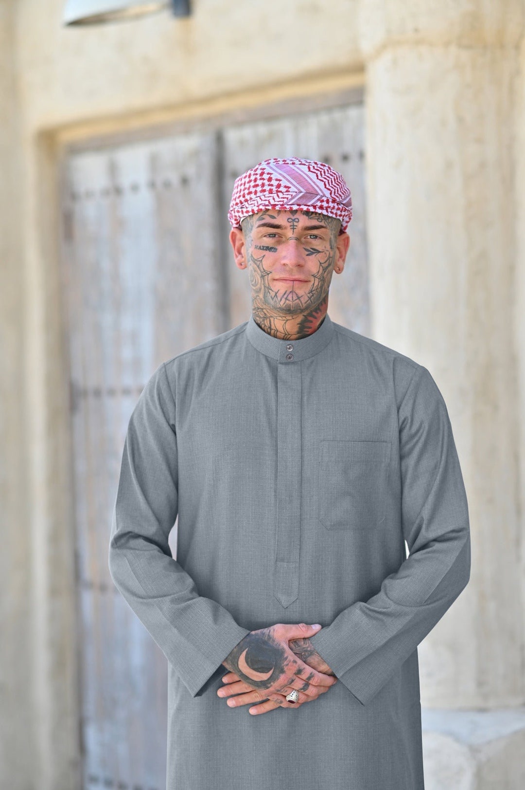 Mens Sky Blue Saudi Thobes Jubbah Jubba Thawb Kandora Dishdasha ...