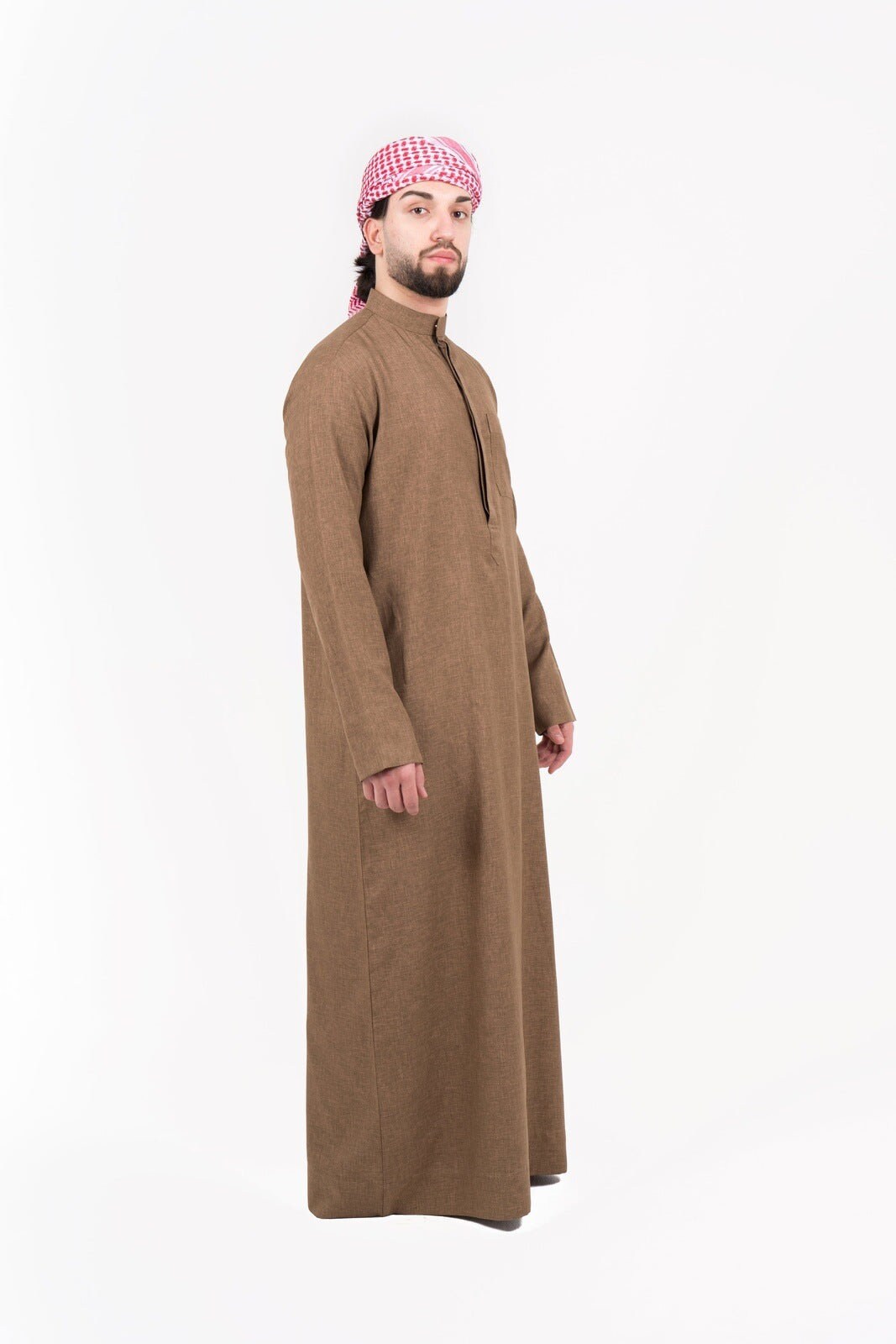 Mens Brown Semiramis Kuwaiti Thobes Jubbah Jubba Thawb Kandora ...
