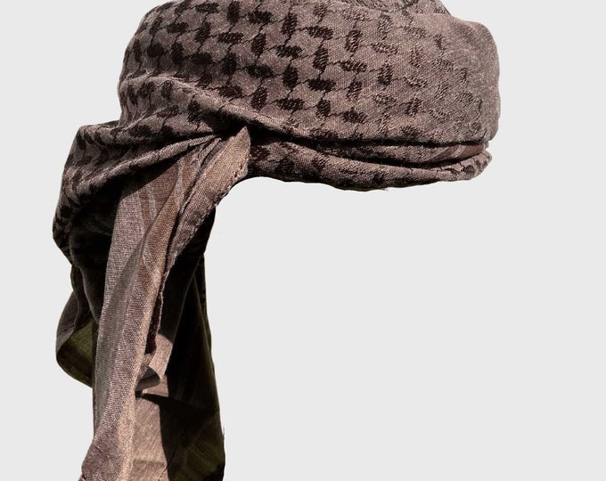 Mens Ready Made Brown Arab Hat Shemagh Keffiyeh - Etsy