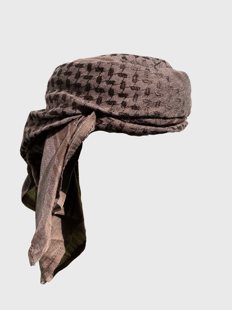 Mens Ready Made Brown Arab Hat Shemagh Keffiyeh - Etsy