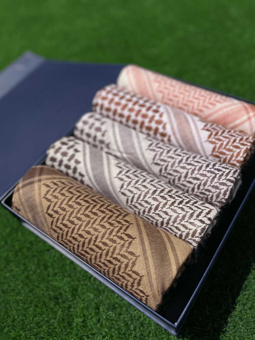 Desert Dusk 5 Piece Premium Keffiyeh Scarf Set Original Arab Scarf ...