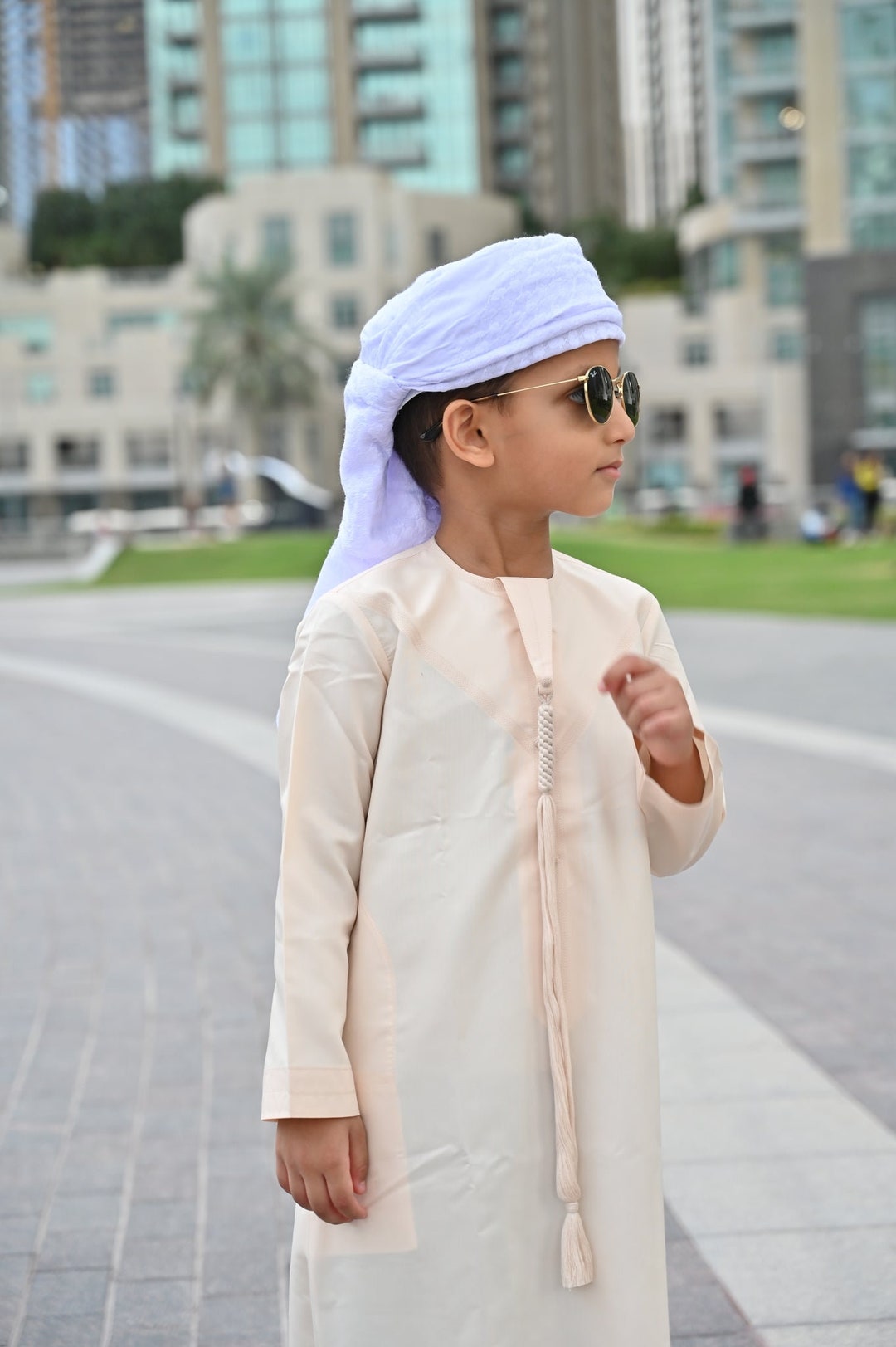 Beige Emirati Baby Jubba Thobes Jubbah Jubba Thawb Kandora Dishdasha ...