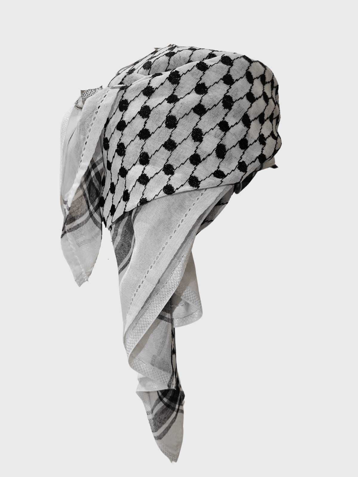 Mens Ready Made Black & White Arab Hat Shemagh Keffiyeh - Etsy
