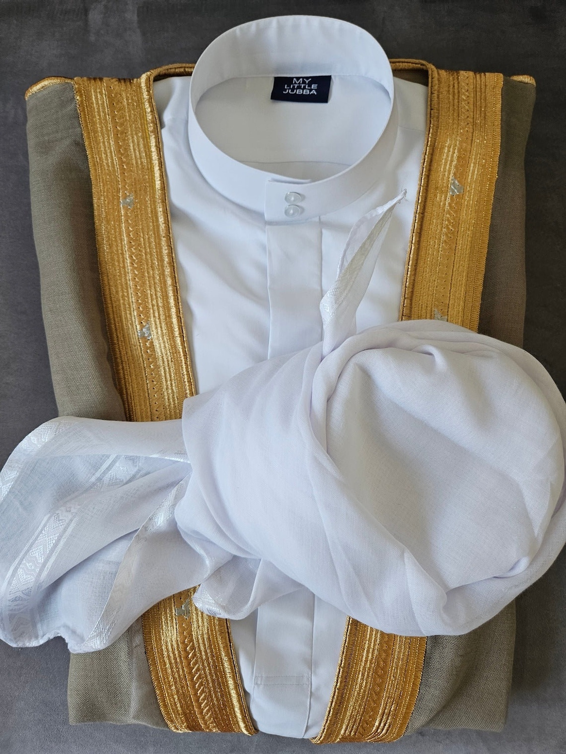 Mens Saudi Thobe 3 Pcs Set - Etsy