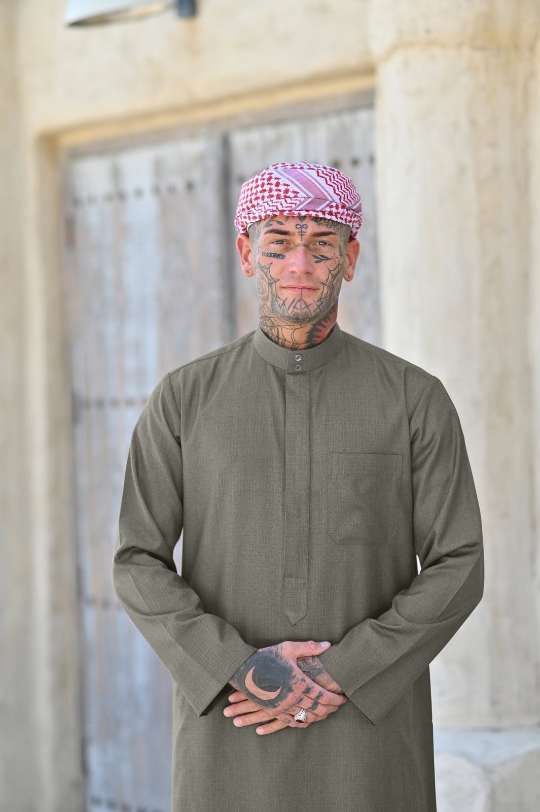 Mens Emerald Green Saudi Thobes Jubbah Jubba Thawb Kandora Dishdasha ...