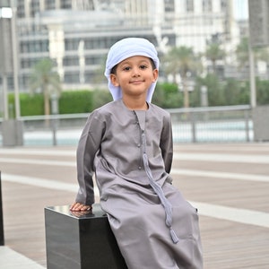 Grey Emirati Baby Jubba Thobes Jubbah Jubba Thawb Kandora Dishdasha ...