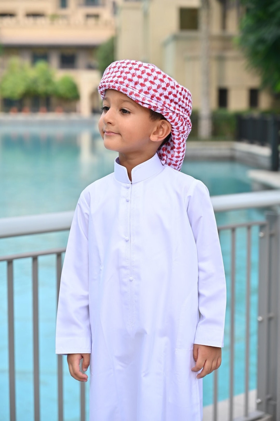 Kids Ready Made Red & White Arab Hat Shemagh Keffiyeh - Etsy